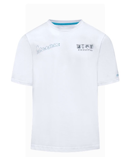 Vespa Dec Tee Holy White - Scooter Central